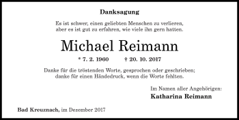 Traueranzeigen von Michael Reimann | rz-trauer.de