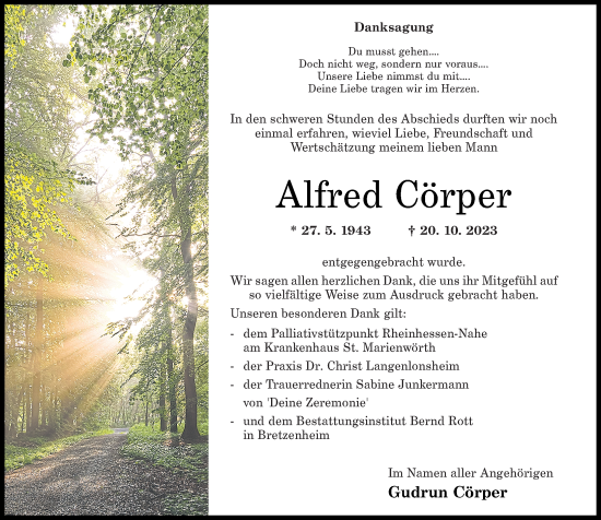 Traueranzeigen aus gesamtausgabe | rz-trauer.de